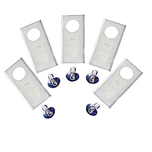 UP100® Pack 9 Auto Robot Mower Blade Stainless Steel Lawnmower Blades with Screws for Honda L39W17.5T 0.6mm