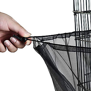 ASOCEA Extra Large Bird Cage Seed Catcher Guard Universal Birdcage Cover Nylon Mesh Net for Parrot Parakeet Macaw Lovebird African Grey