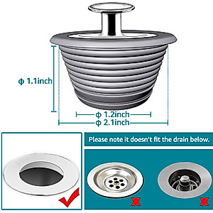 Upgrade Bathtub Drain Stopper, Tub Stopper, Bathtub Drain Plug, Universal Bathroom Sink Stopper, Bath Tub Stopper, Drain Cover Shower Accessories Replacement Jets Faucet Home Topper(Patent Pending)
