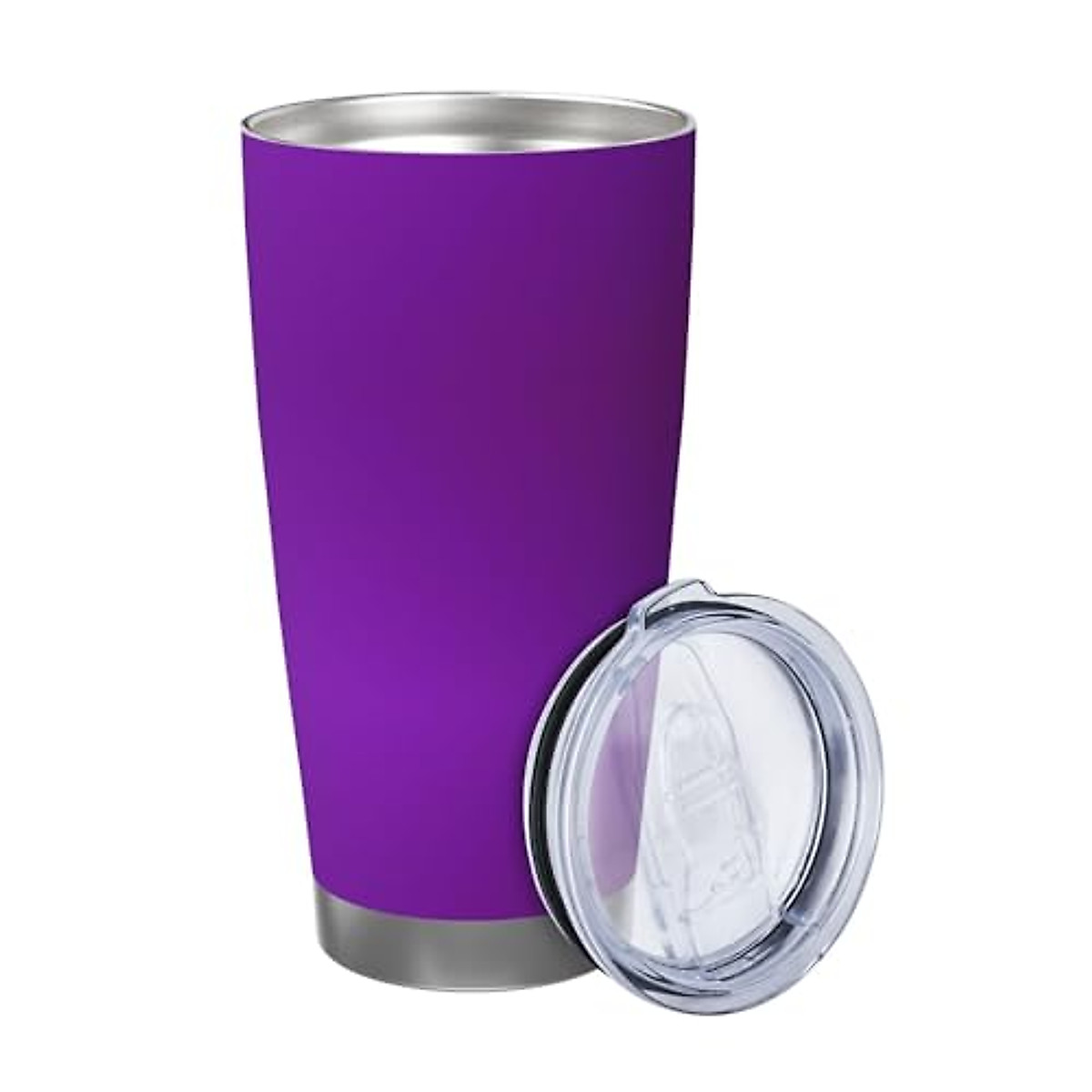 WXZYFP Car cup (single silver rim), can use a straw or drink directly, easy to use.Solid color dark purple