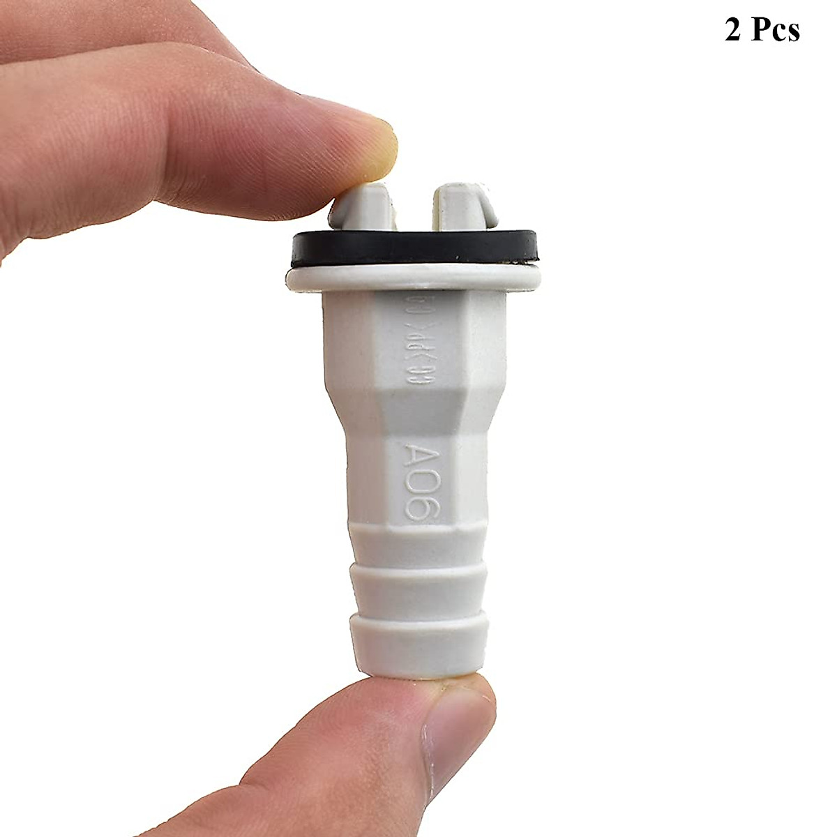 Auleswet 3/5 inch(15mm) Air Conditioner Drain Hose Connector Conduct Condensate Plug Teeth Seal Washer Elbow Fitting Quality Plastic Easy Install Grey 2 Pieces for Window AC Unit Mini Split Frigidaire