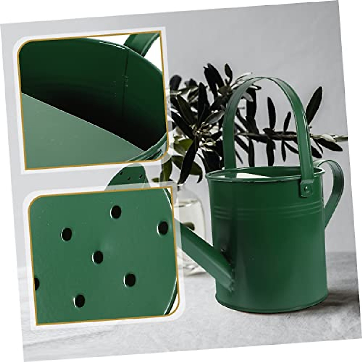 Yardwe Watering can Iron Watering Kettle misting Plant Mister Garden Planting Tool Plant Iron Watering Pot Double Handled Watering Pot Watering Flower Kids Tools Shower Head Metal Child