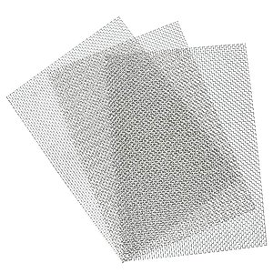 TIMESETL 3 Pcs Stainless Steel Woven Wire 8 Mesh - 12" x 8"(30x21cm) Garden Fence BBQ Wire Mesh Window Screen Mesh