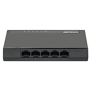 Manhattan 5 Port Fast Ethernet Switch – 10/100/1000 Mbps - Computer Desktop Internet Networking Splitter LAN Hub Router, Unmanaged, Plug & Play, Fanless Quiet, Plastic – 3 Yr Mfg Warranty - 561747
