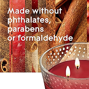 Glade Candle Apple Cinnamon, Fragrance Candle Infused with Essential Oils, Air Freshener Candle, 3-Wick Candle, 6.8 Oz, 3 Count