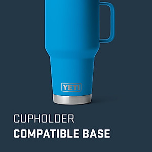 YETI Rambler 30 oz Travel Mug, Stainless Steel, Vacuum Insulated with Stronghold Lid, Big Wave Blue