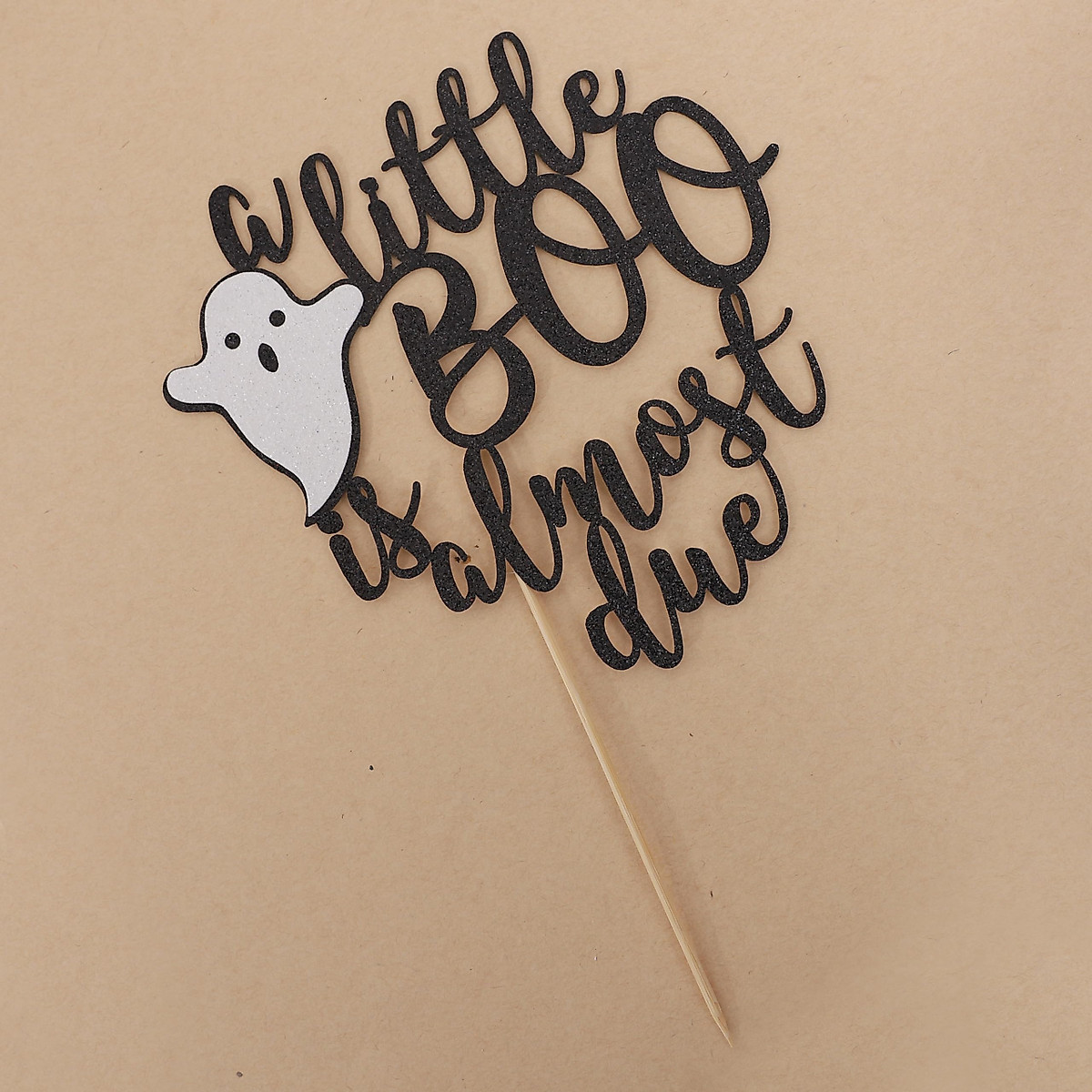 Halloween Baby Shower Decorations - Our Little Boo is Almost Due Cake Topper, October Baby Shower Decor, Fall Baby Shower Banner, Autumn Baby Shower (a little boo is almost due CT)