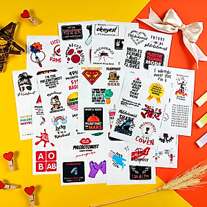 BulbaCraft 100 Pcs Phlebotomy Stickers, Phlebotomy Gifts for Women, Students & Men, Phlebotomist Accessories, Phlebotomist Stickers for Laptops & Water Bottles