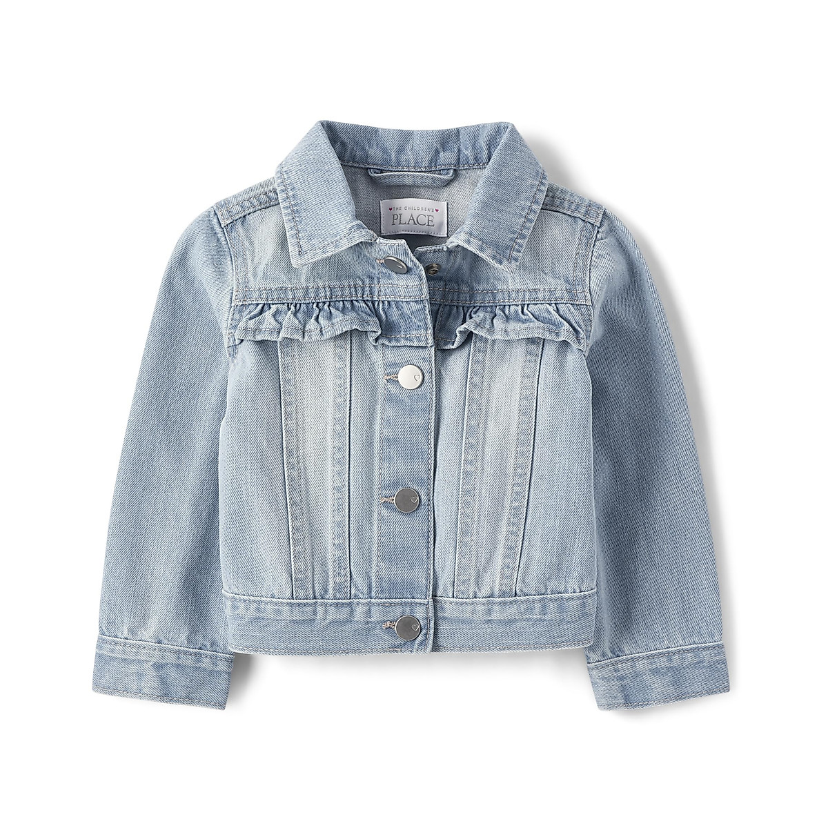 The Children's Place Baby Toddler Girl Denim Jacket, BRAMBLE WASH