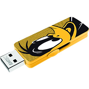 Emtec M700 Flash Drive, 16GB, Daffy Duck USB 2.0 Capless Slide-Open System