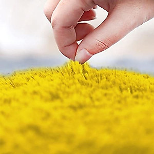 3PCS Bathroom Rugs Sets, Solid Color Bathroom Toilet Floor Mat Toilet Lid Cover Rugs Toilet Carpet Anti-Slip Mat Super Absorbent Plush Bathroom Carpets Mats for Bathroom (Yellow)