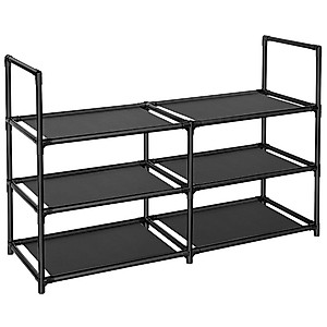 FIDUCIAL HOME 3 Tiers Shoe Rack 12-15 Pairs Sturdy Shoe Shelf