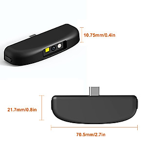 2D Cell Phone Barcode Scanner,Alacrity QR Barcode Reader Scanner Module Scanner with Auto Sensing Type-C Cell Phone Screen Barcode Scanner Scan