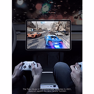 BYEASY Tesla USB Hub for Model 3/Y(2021/2022), 4-in-2 Multi-Port Docking Station with 2 USB Port and 2 Type-C Port, Supports 27W PD Charging and Data Transmission for Tesla Splitter Extension