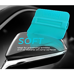 VViViD+ Ultra Gloss (1ft x 54") Candy Red Vinyl Car Wrap + Magnetic Squeegees 3pcs (Soft, Medium and Hard) - M0