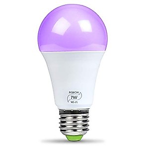 Flux WiFi Smart LED Light Bulb - Compatible with Alexa, Google Home Assistant & IFTTT - Smartphone Controlled Multicolored Color Changing Lights - Sunrise Wake Up Light & Dimmable Night Light