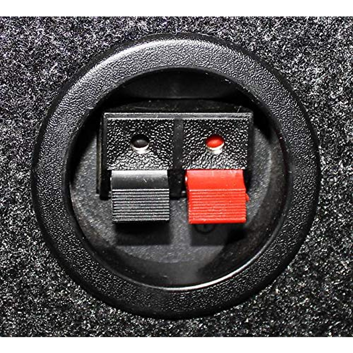 QPower 10 Inch Heavy Duty Dual Vented Carpet Covered Durable Car Audio Vehicle Subwoofer Enclosure Woofer Box, Charcoal Black
