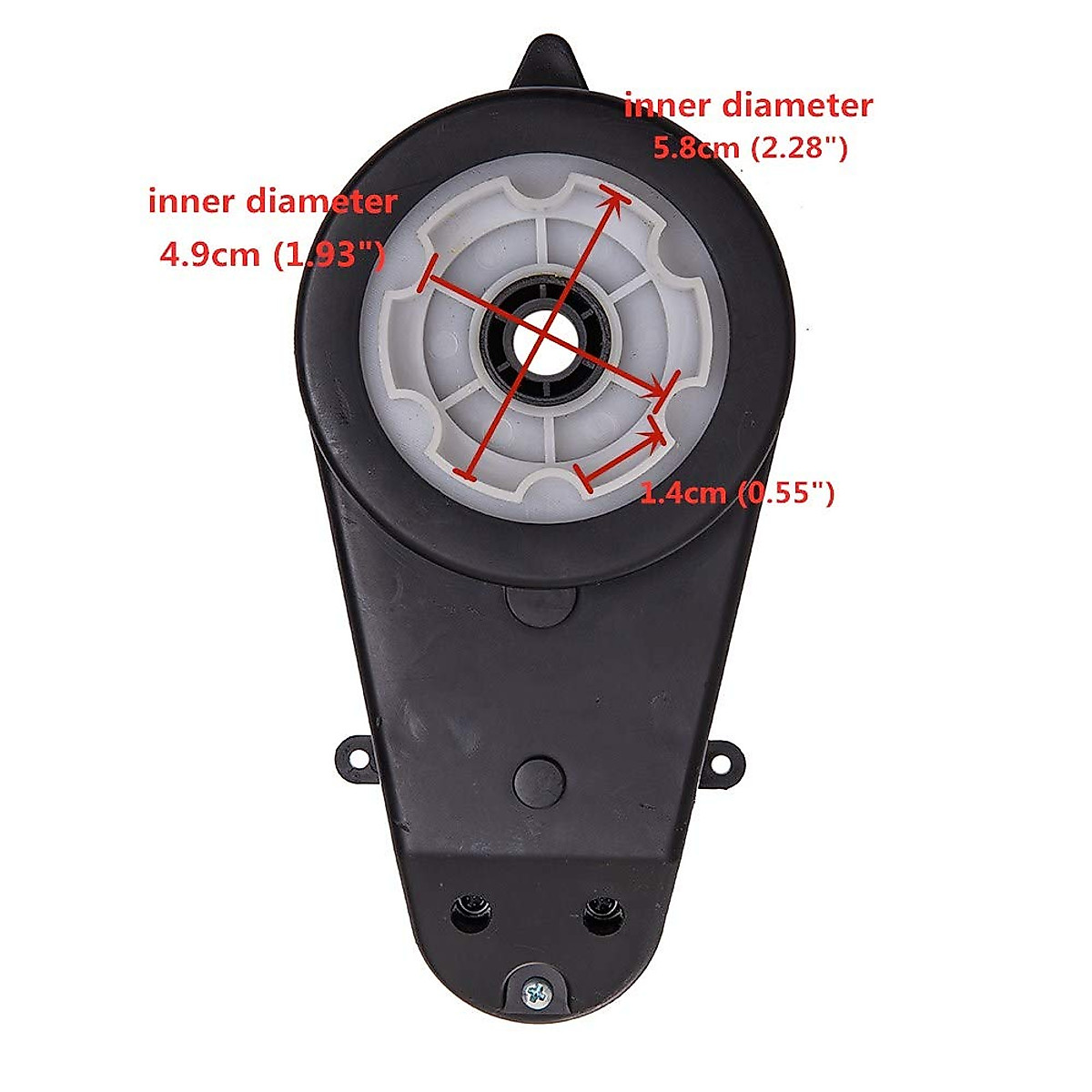 weelye 12V550 40000RPM Gearbox with High Torque 12V DC Motor for Kids Ride on Car SUV Parts, Electric Motor with Gear Box High Speed RS550 DC Motor Match Children Ride on Toys Accessories