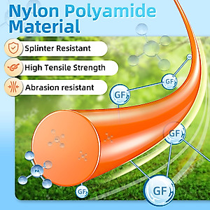 Weed Eater String, Eventronic 065 Trimmer Line of 580-Feet, Trimmer Line for Universal Replacement, Round Weed Wacker String Fits Medium& Heavy Grass&Weeds, String Trimmer Line of Orange Premium Nylon