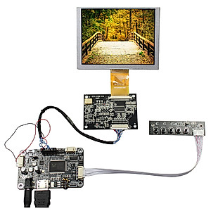 VSDISPLAY 5" ZJ050NA-08C 5 inch 640X480 LCD Screen Work with HD-MI LCD Controller Driver Board VS-N5V3.1 AT050TN22 Replacement Screen
