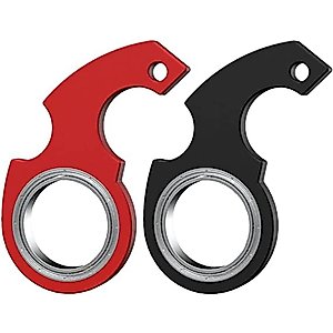 Keychain Spinner Toy, Portable Keyring Spinner Toy, Finger Keychain Spinner Portable Keychain Spinner, Novelty Keychains for Finger Exercise(2PCS)