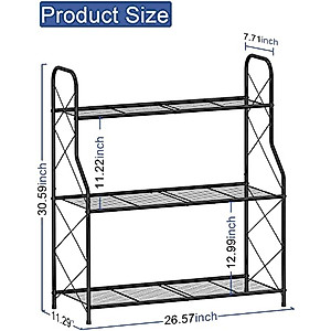 Bextcok 3 Tier Plant Stand,Tiered Plant Shelf for Multiple Plants,Metal Plant Shelf Stands,Multiple Flower Pot Display Rack,Iron Shelves Holder for Patio Garden Corner Indoor Outdoor