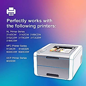 Shidono Compatible Toner Cartridge Replacement for Brother TN221 TN225 TN-221 TN-225 Fits with MFC-9130CW/HL-3170CDW/HL-3180CDW/HL-3140CW/MFC-9340CDW/9330CDW Printer,[4-Pack,Black/Cyan/Yellow/Magenta]