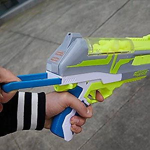 NERF Hyper Impulse-40 Blaster, 30 Nerf Hyper Rounds, Spring-Open Instant Reload Hopper, Up to 110 FPS Velocity, Eyewear Included