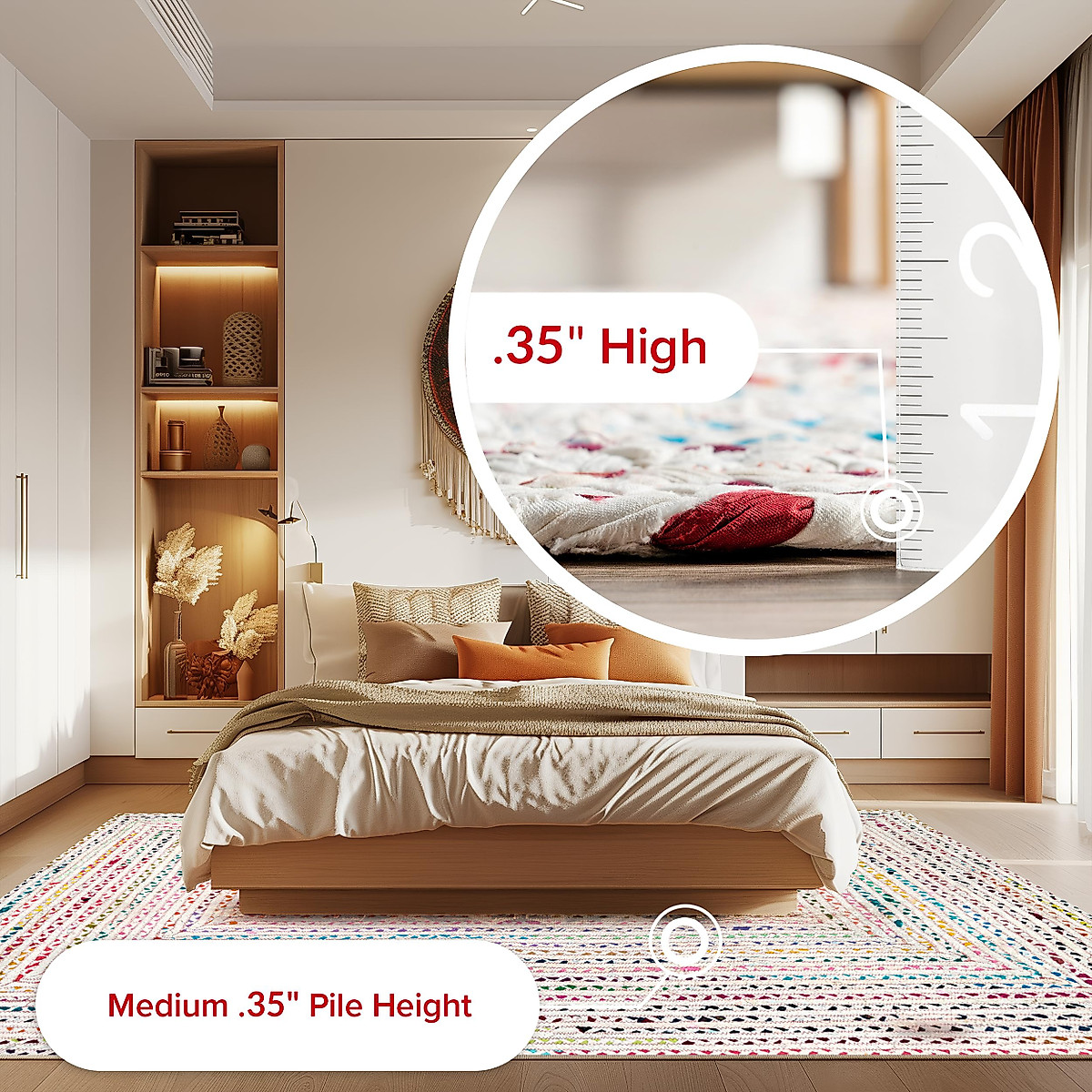 nuLOOM Tammara Bohemian Hand Braided Area Rug, Oval 5x8, Ivory