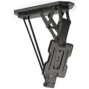 Displays2go Ceiling Mounted TV Bracket, Steel Build, Remote Control – Black Finish (LMCEMOT42)