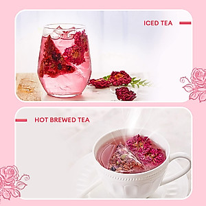 Rose Cranberry Goji Jujube Tea Bags Premium Dried Rose Flower Tea 10 Individually Packages Herbal Tea Bags