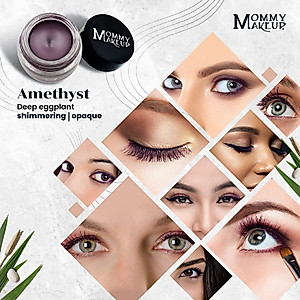 Mommy Makeup Waterproof Stay Put Gel Eyeliner Pot with Semi Permanent Micropigments - Long Lasting, Highly Pigmented Eye Liner, 0.14 oz (Blue Angel)