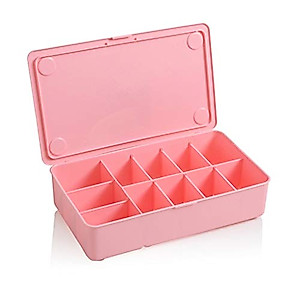 Czlsd Bra Underwear Storage Box Plastic Wardrobe Closet Underwear Socks Multi-Grid Mini Drawer Organize Storage Storage Box (Color : Pink)