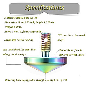 Colorful Metal Spinning Top Stainless Steel Precision Gyroscope Anti-Gravity Spinner Top Perfect Balance Desktop Toy, Unique Gift for Men/Adults