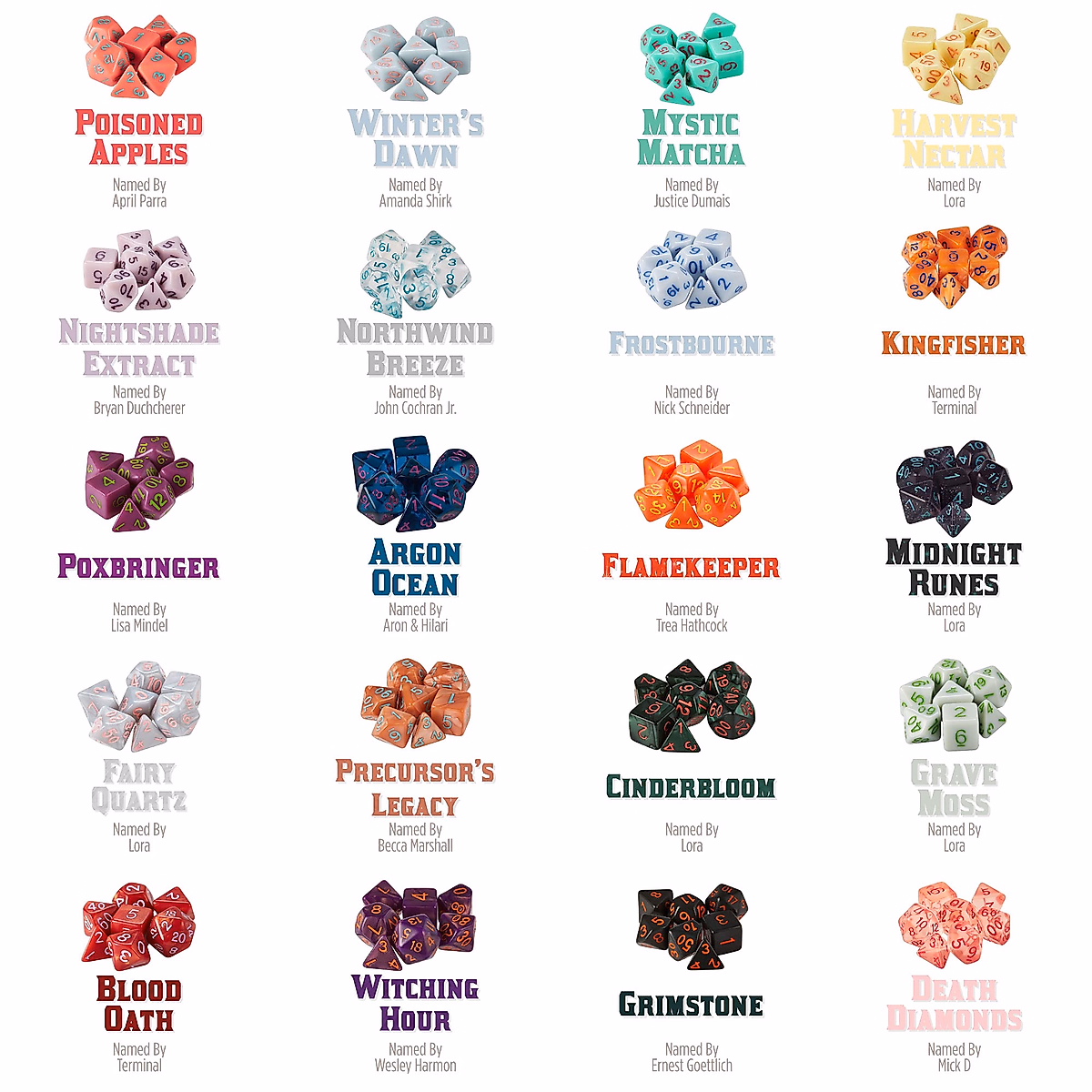 Wiz Dice Bag of Splendor - 140 Polyhedral Dice in 20 Sets - Complete Collection of Series IV Dice in Embroidered Dice Bag - TTRPG Role-Playing Bulk Tabletop RPG Gaming Accessories - D20 D6 D4