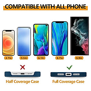 Universal Phone Lanyard, 2× Crossbody Cell Phone Lanyard, 2× Adjustable Wrist Strap, 2× Finger Strap, 4× Phone Patch Compatible with Most Mobile Phone(Black)