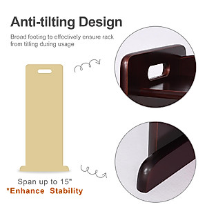 KRAND Toy Storage Organizer for Kids 100% Pine Solid Wood Kids Toy Organizer with Thick Anti-Break Storage Bins (Espresso)