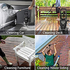 Hopekings Electric Pressure Washer High Pressure Cleaner Power Washer Machine with Power Hose Gun, 5 Nozzles for Cleaning Cars, Home, Driveway, Patio, Garden, Yard