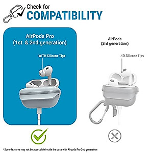 Catalyst Essential Case for AirPods Pro (2nd Generation) Impact Protection, Fast Charging, Premium Soft Silicone, Wireless Charging and USB-C Compatible, one-Piece Design case (Glacial Blue)