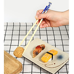 AOSWTLIF 100 Pairs Chopsticks, Blue and White Porcelain Bamboo Chopsticks, Individually Packaged Disposable Chopsticks，Best for Sushi, Noodles and Asian Food