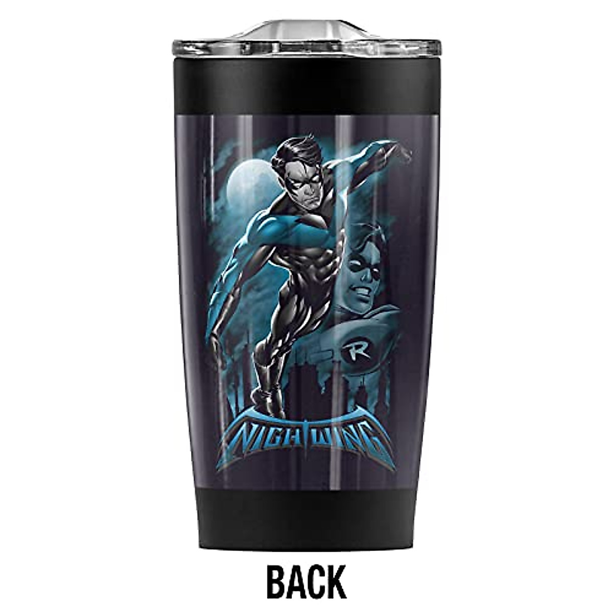 Logovision Batman Nightwing All Grown Up Stainless Steel Tumbler 20 oz Coffee Travel Mug/Cup, Vacuum Insulated & Double Wall with Leakproof Sliding Lid | Great for Hot Drinks and Cold Beverages