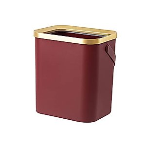 DOUBA Golden Trash Can for Kitchen Bathroom Quadruped Push-Type Plastic Narrow Garbage Bin with Lid ( Color : White-Dinosaur Doodle4 , Size : 1pcs )