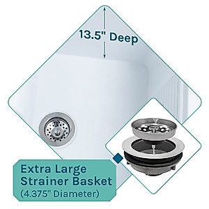 White Utility Sink by JS Jackson Supplies, Tehila Luxe Laundry Tub, Stainless Steel Finish Hi-Arc Pull-Down Faucet, Soap Dispenser