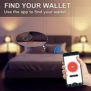 SMART LB Anti-Lost Bluetooth Wallet Tracker & Finder GPS Position Locator Slim Money Clip Wallet Credit Card Holder Gifts for Men
