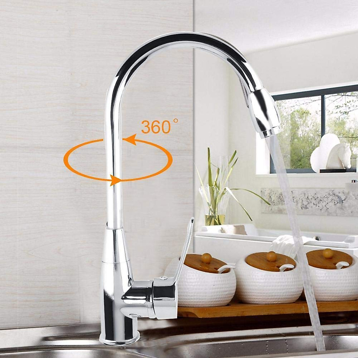 Sink Faucet Garden Cold Tap Faucets Garage Water Tap Bath Tub Faucet Bath Tub Tap Faucet Picnic Table Clips Kitchen Faucet Kitchen Accessoires Mop to Rotate Hot and Cold