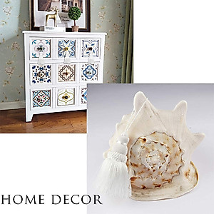 BEL AVENIR Mix Blue Tassels Key Tassel with Loops Handmade Craft Charms DIY Accessories Elegant Soft Making Curtain Home Decoration (Mix Blue, 2 pcs)