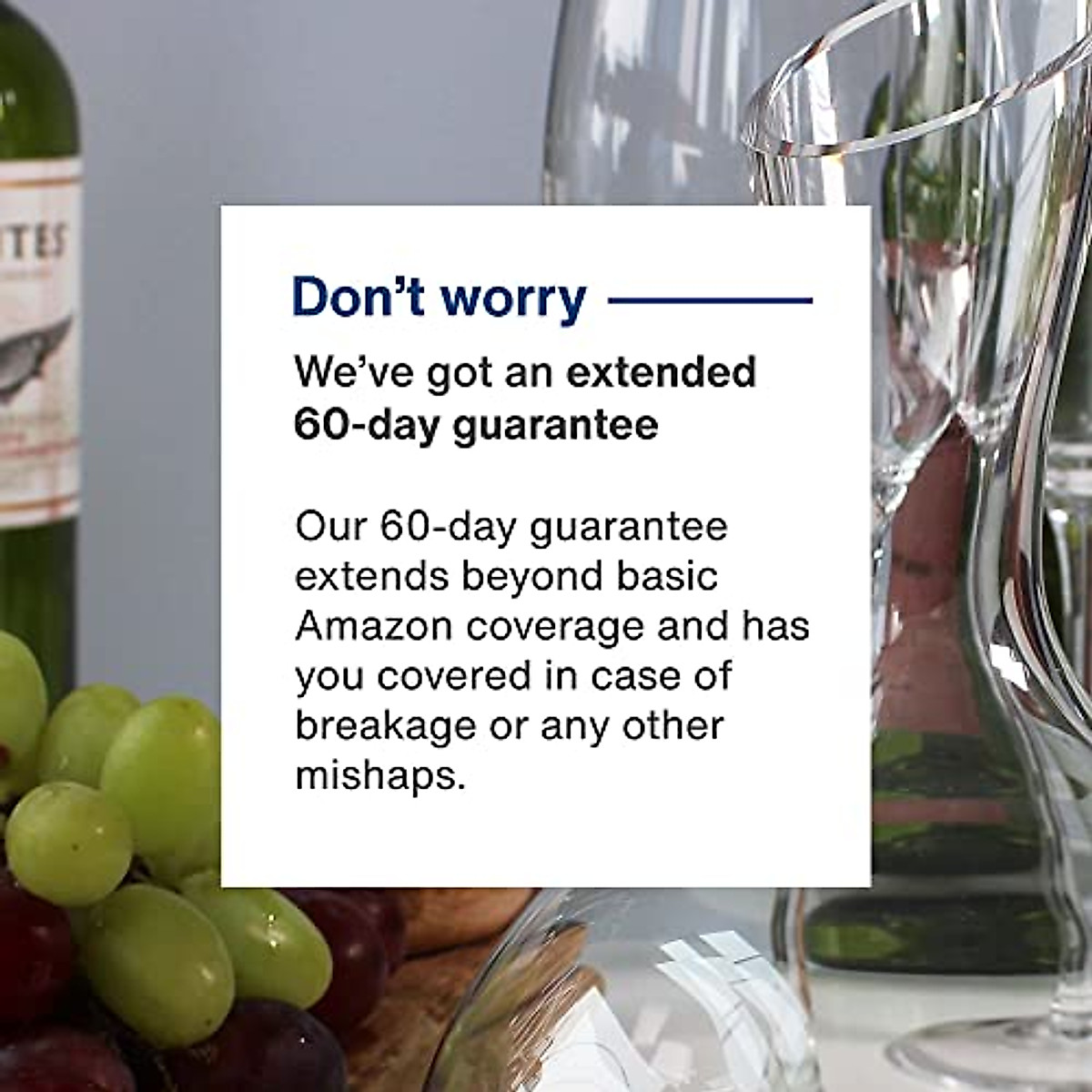 GoodGlassware Wine Decanter – Personal Red Wine Carafe with Wide Base and Aerating Punt - Crystal Clear, Full Bottle Pitcher (44 oz Capacity)