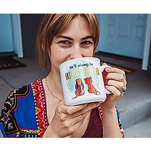 Disney Fox and the Hound "Friends Forever" Ceramic Camper Mug | Holds 20 Ounces