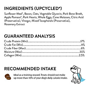 Shameless Pets Dog Training Treats, Bone Broth Chews (Bacon Hits Different) - Natural & Healthy Puppy Dog Treats - Soft Training Treats for Dogs with Naturally Occurring Collagen - Medium Dog Treats