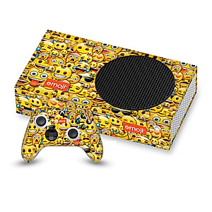 Head Case Designs Officially Licensed Emoji Smileys Art Patterns Vinyl Sticker Gaming Skin Case Cover Compatible with Xbox Series S Console and Controller Bundle